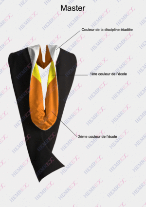 Achat capuchon hood pour bachelor, master ou doctorant / PhD